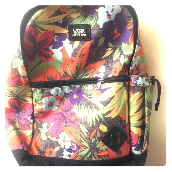 Vans | Bags | Vans Off The Wall Large Floral Backpack | Poshmark